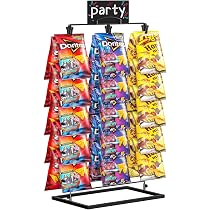 Chip Holder Display Rotating Snack Display Rack - 40 Clip Spaces For ...