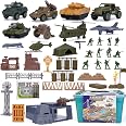 Amazon.com: 59Pcs Army Men Toys Set Including Military Base, Vehicles ...