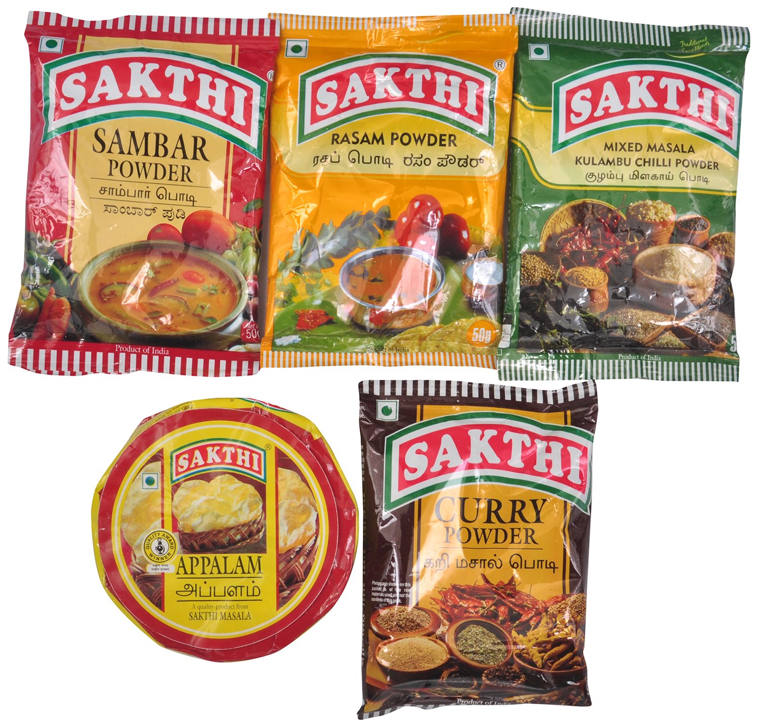 Sakthi Sambar Powder 50 Gm Rasam Powder 50Gm Curry Masala 50Gm Mixed ...