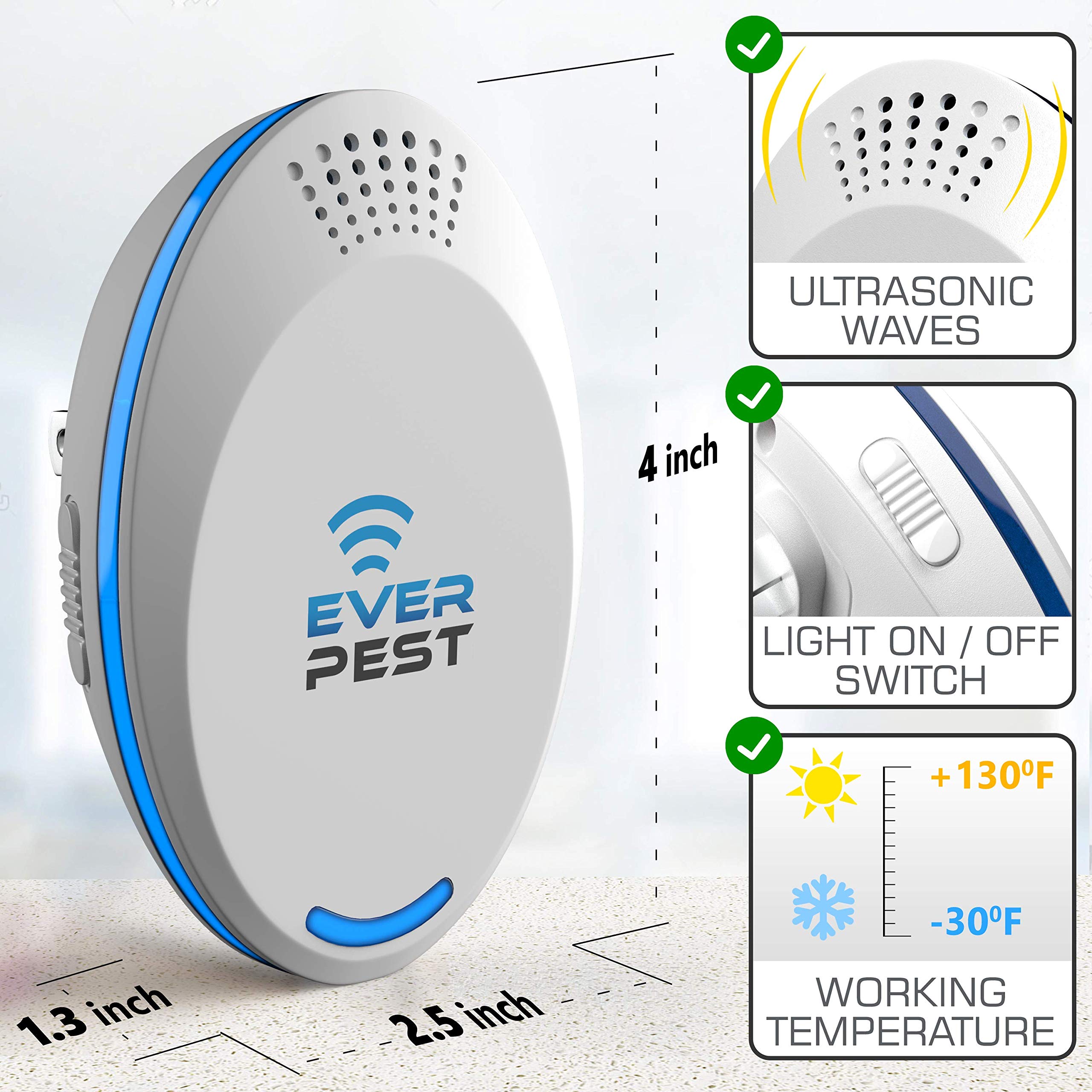 Mua Ultrasonic Pest Control Repeller Control (2-Pack) Plug in Flea Rat ...