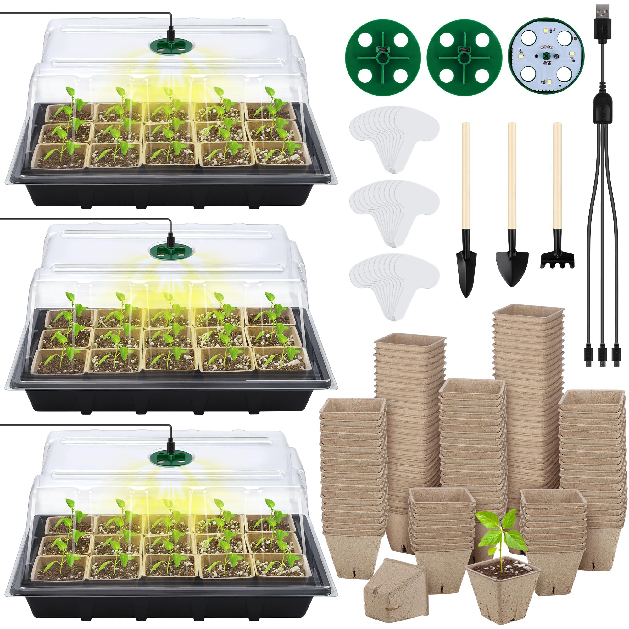 Seed Starting Grow Kits Indoor Seed Starter Kit With Grow Light System