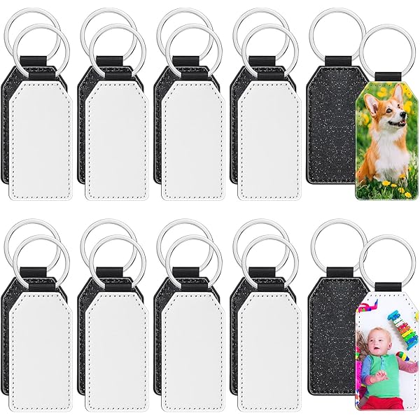 Sublimation Keychain Blanks PATIKIL Sublimation Blank Keychains - 6 ...