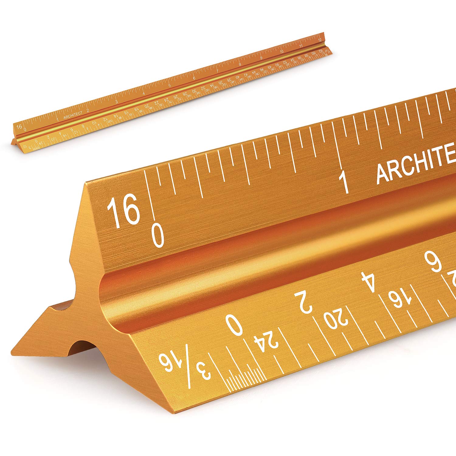 12" Architectural Scale Ruler Aluminum Architect Scale Triangular Scale ...