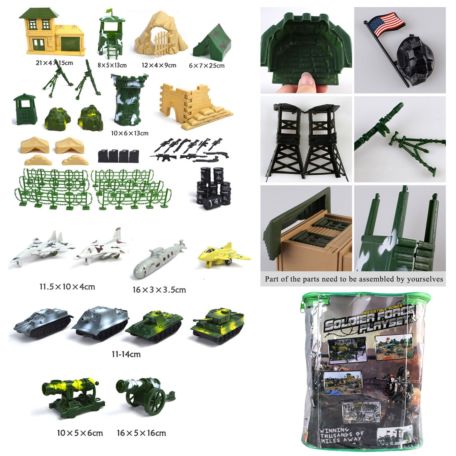Mua Huge Simulated Battlefield Play 300 Piece Military Base Set Suit ...