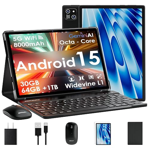 2026 Tablet 10 inch Android 15 Tablet with Keyboard 30GB RAM + 64GB ROM ...