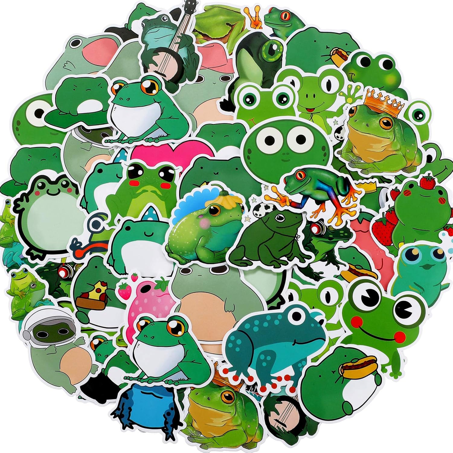 150 Pieces Frog Stickers Vinyl Frog Decals Cute Frog Waterproof ...