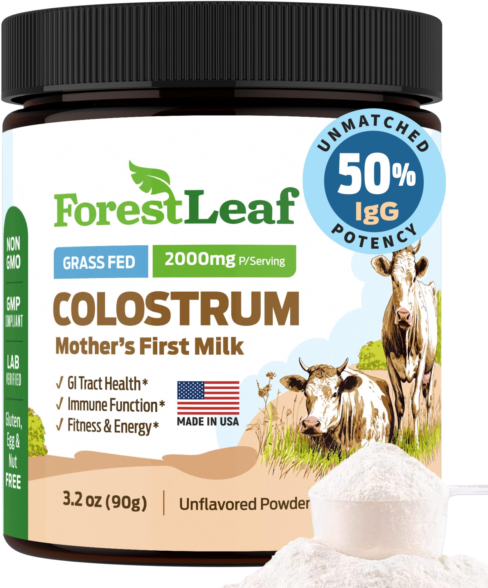 Mua ForestLeaf Colostrum Powder 50% IgG Highest Pure Concentration ...