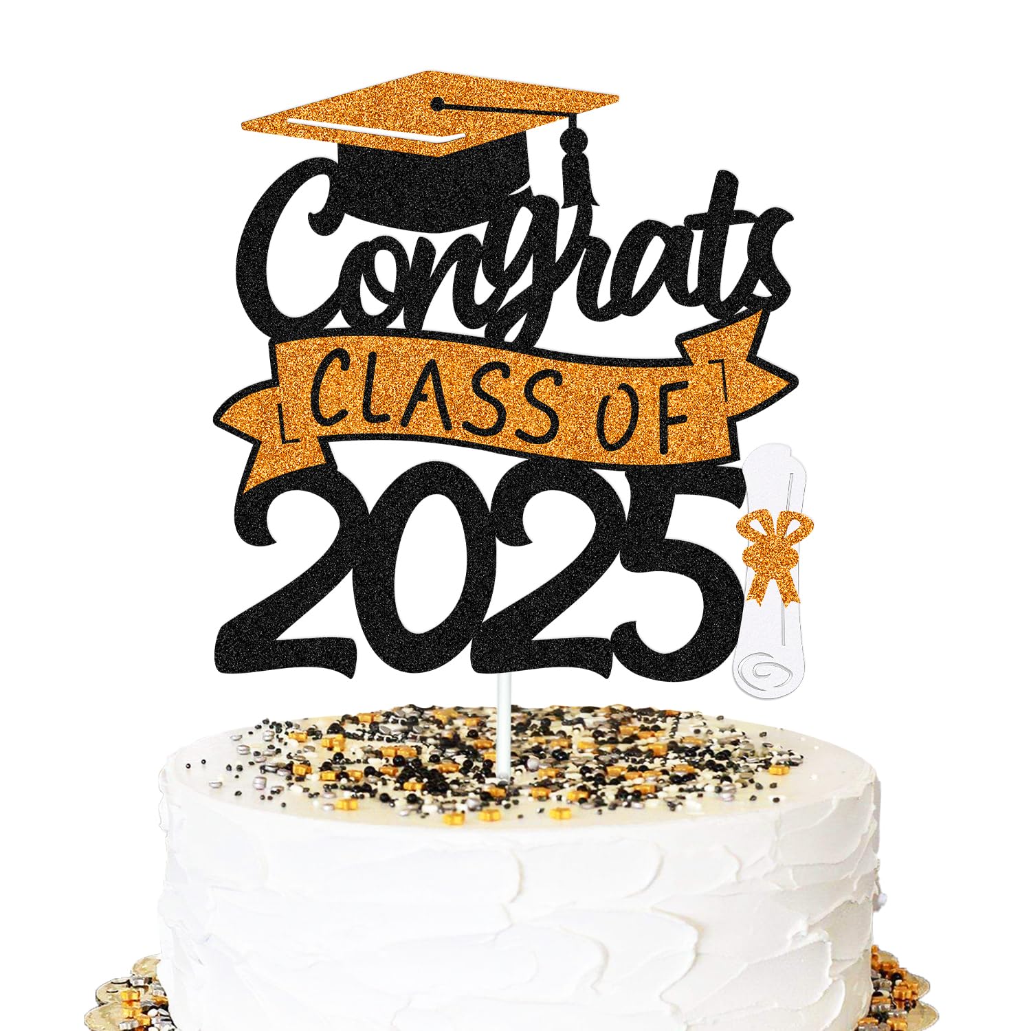 Congrats Class of 2025 Cake Topper Congrats Grad Cap Diploma Theme for ...