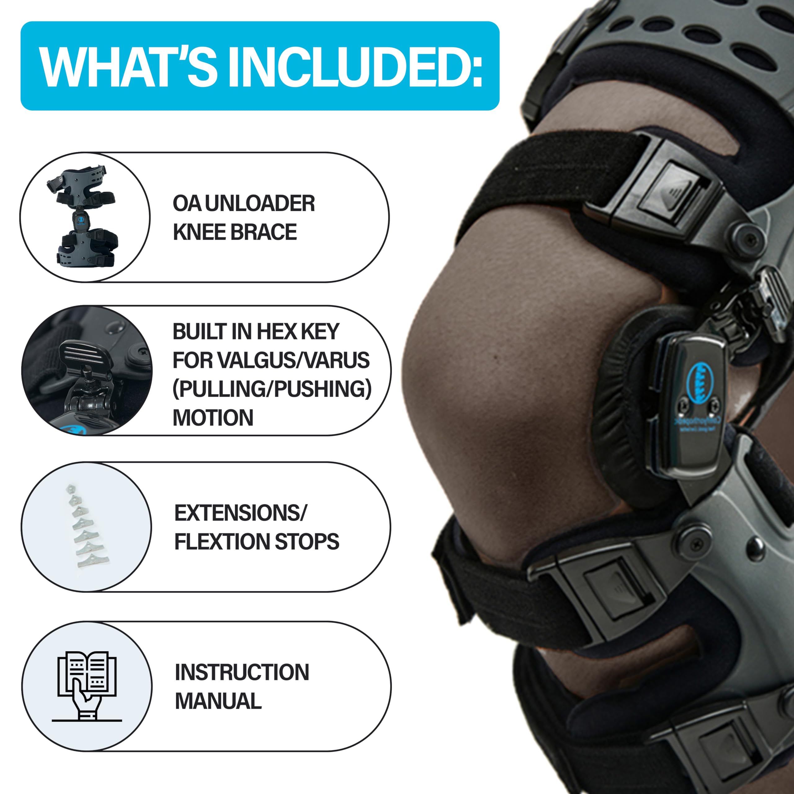 Mua Comfyorthopedic UPGRADED Single Side OA Medial Unloader Knee Brace ...