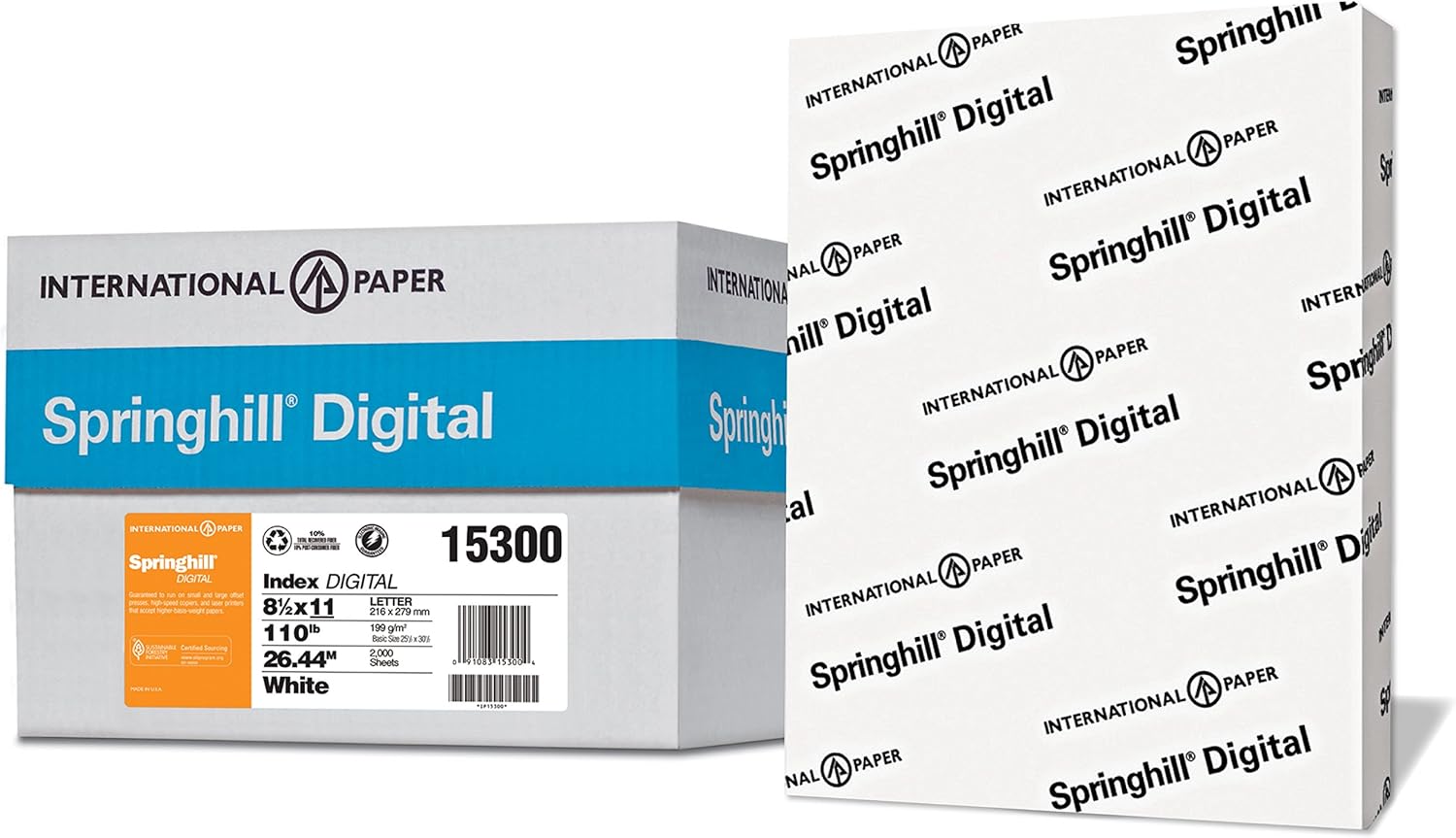 Springhill Cardstock Paper, White Paper, 110lb, 199gsm, 8.5 x 11, 92 ...