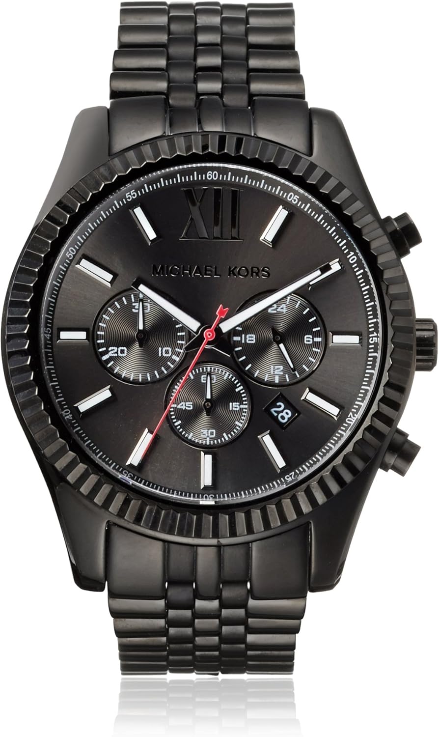Michael Kors MK8320 All Black 'Large Lexington' Chronograph Bracelet ...