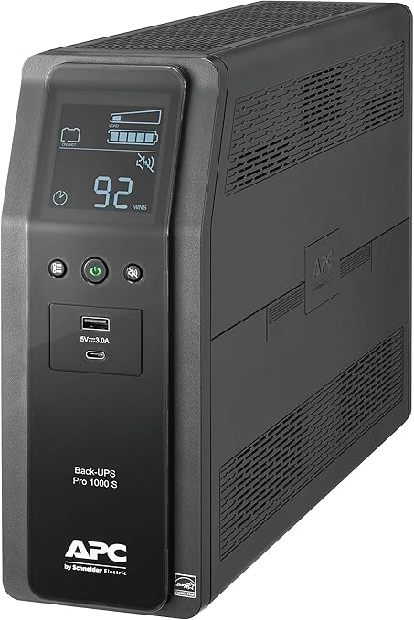 APC BR1000MS Sine Wave UPS Battery Backup & Surge Protector, 1000VA ...