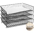 Amazon.com: Hicarer 4 Pcs Metal Paper Tray 11 x 17 Inch Iron Wire Grid ...