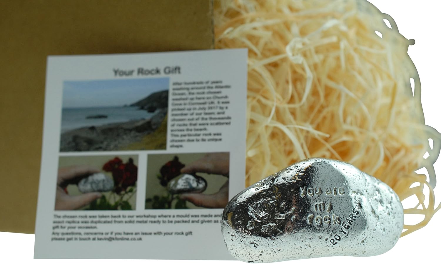 Pirantin 20th Anniversary You Are My Rock Gift Idea – Solid Metal Heavy ...
