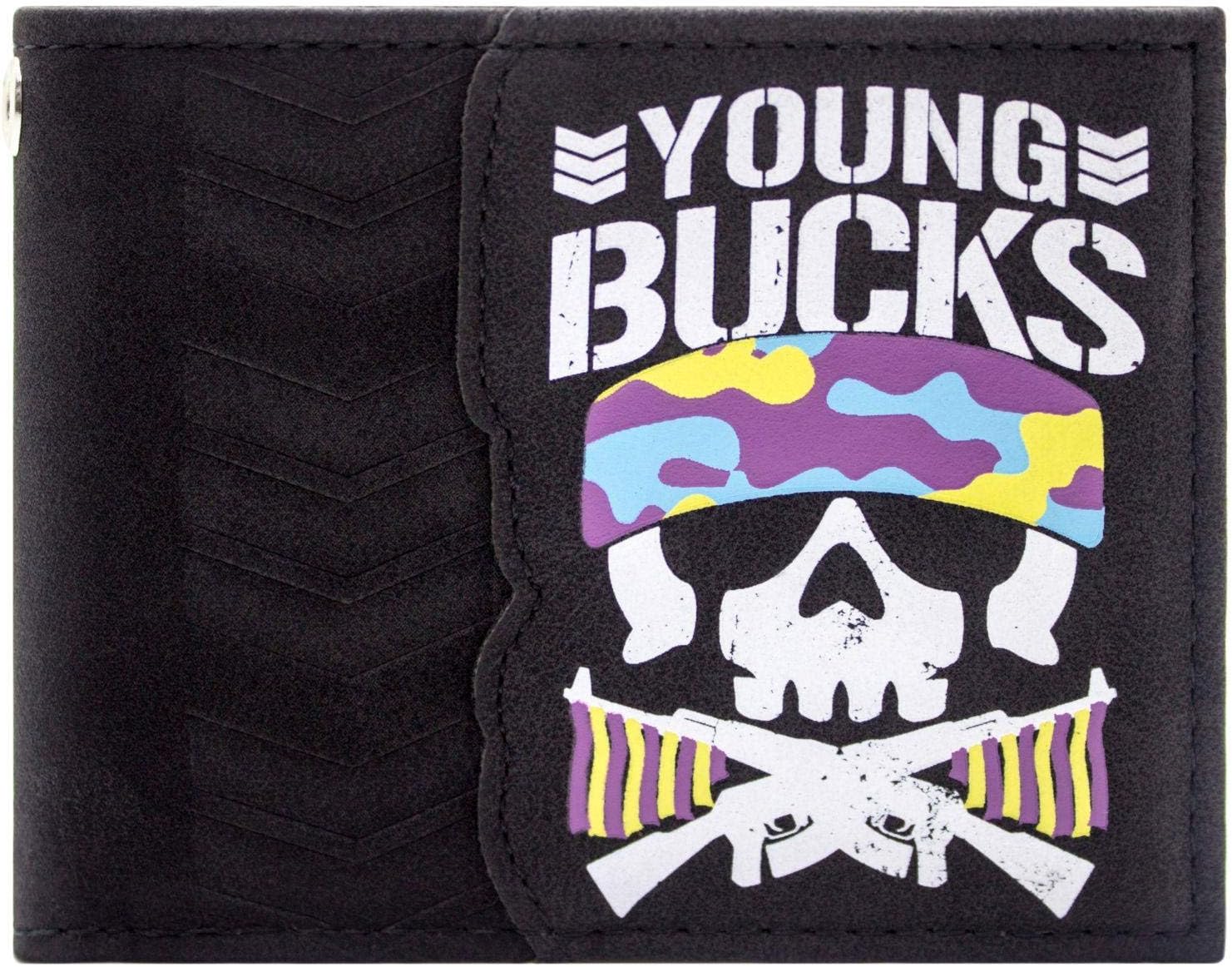 Bullet Club Young Bucks Bone Soldier Black ID & Card Bi-Fold Wallet ...