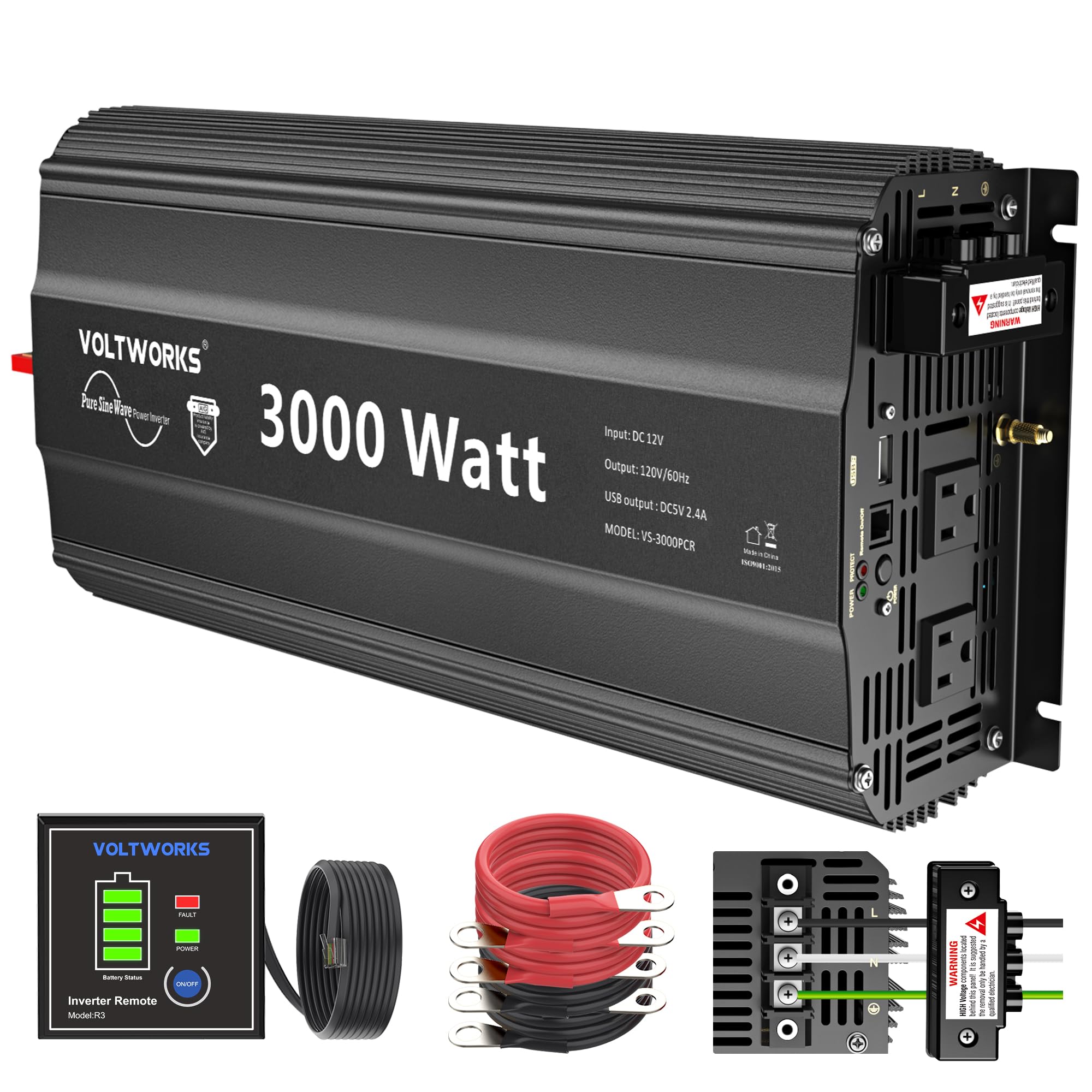 Mua 3000W Pure Sine Wave Inverter 12V DC to 110-120V AC with UL ...