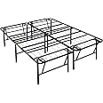 Amazon.com: Amazon Basics Foldable, 18" Black Metal Platform Bed Frame ...
