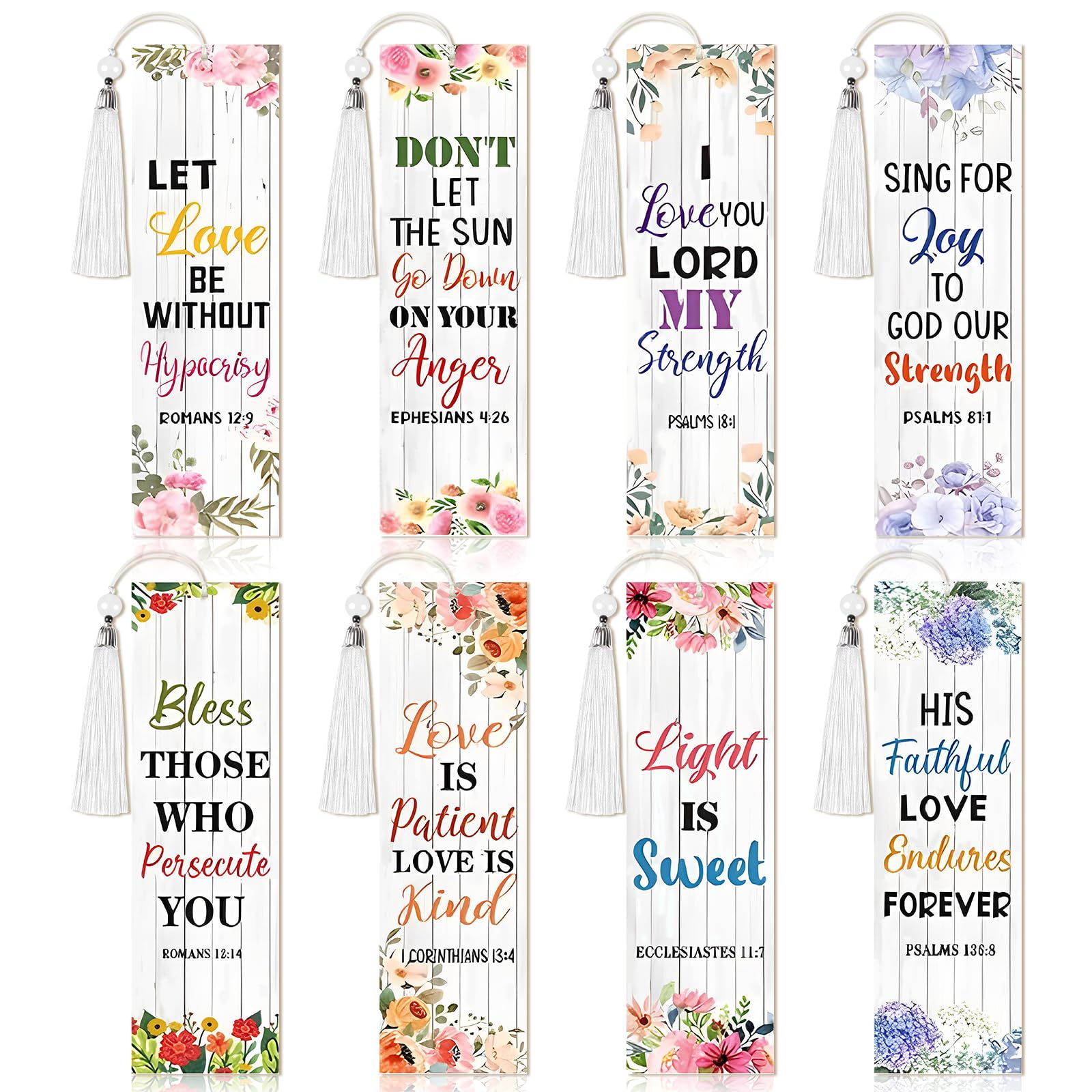 8 Pieces Christian Bible Verse Diamond Art Bookmarks 5d Christian ...