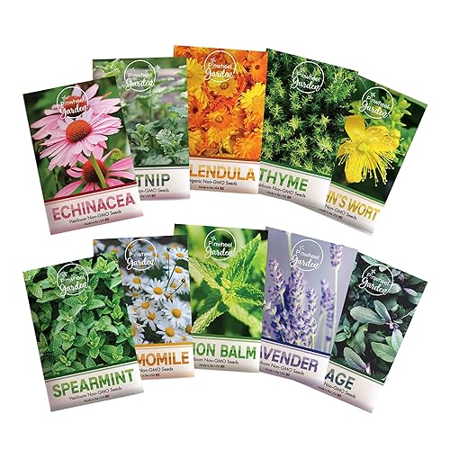 Pinwheel Garden Herbal Tea Seeds for Planting - Herb Seeds Variety Pack ...