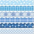 Amazon.com: Whaline 69Ft Winter Bulletin Board Borders Snowflake ...