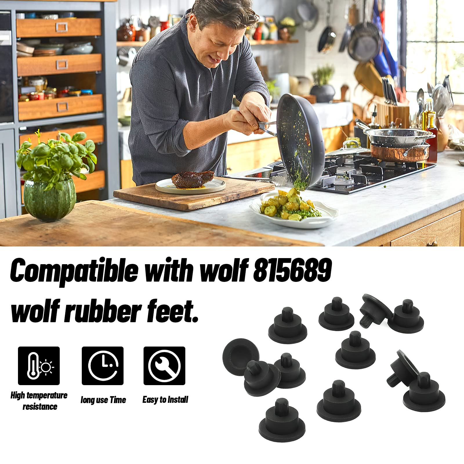 Mua 815689 Stove Grate Rubber Feet Replacement for Wolf CT Gas Cooktop ...