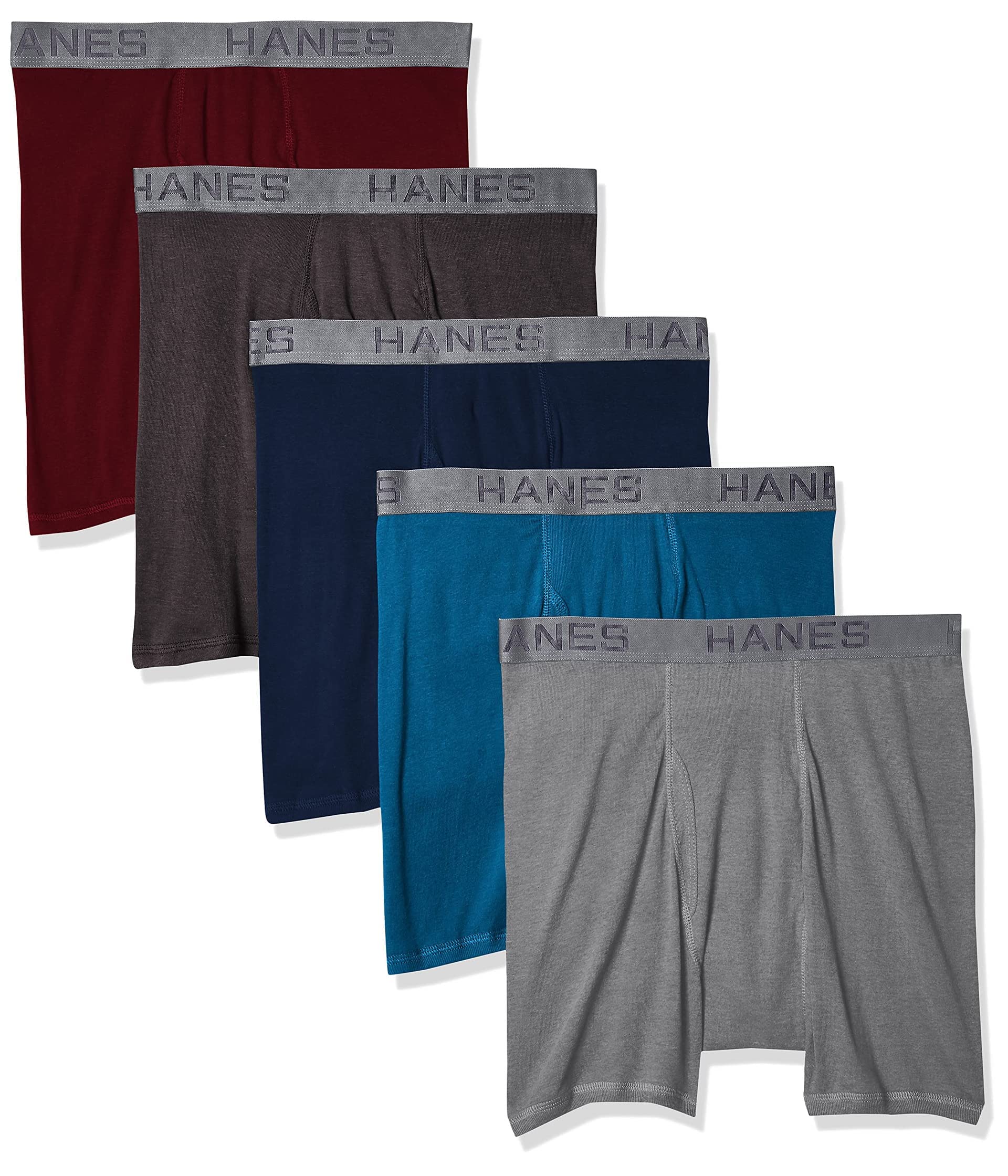 Hanes Ultimate® Boxer Briefs 5-Pack Indigo Ink/Frontier Blue Pe Heather ...
