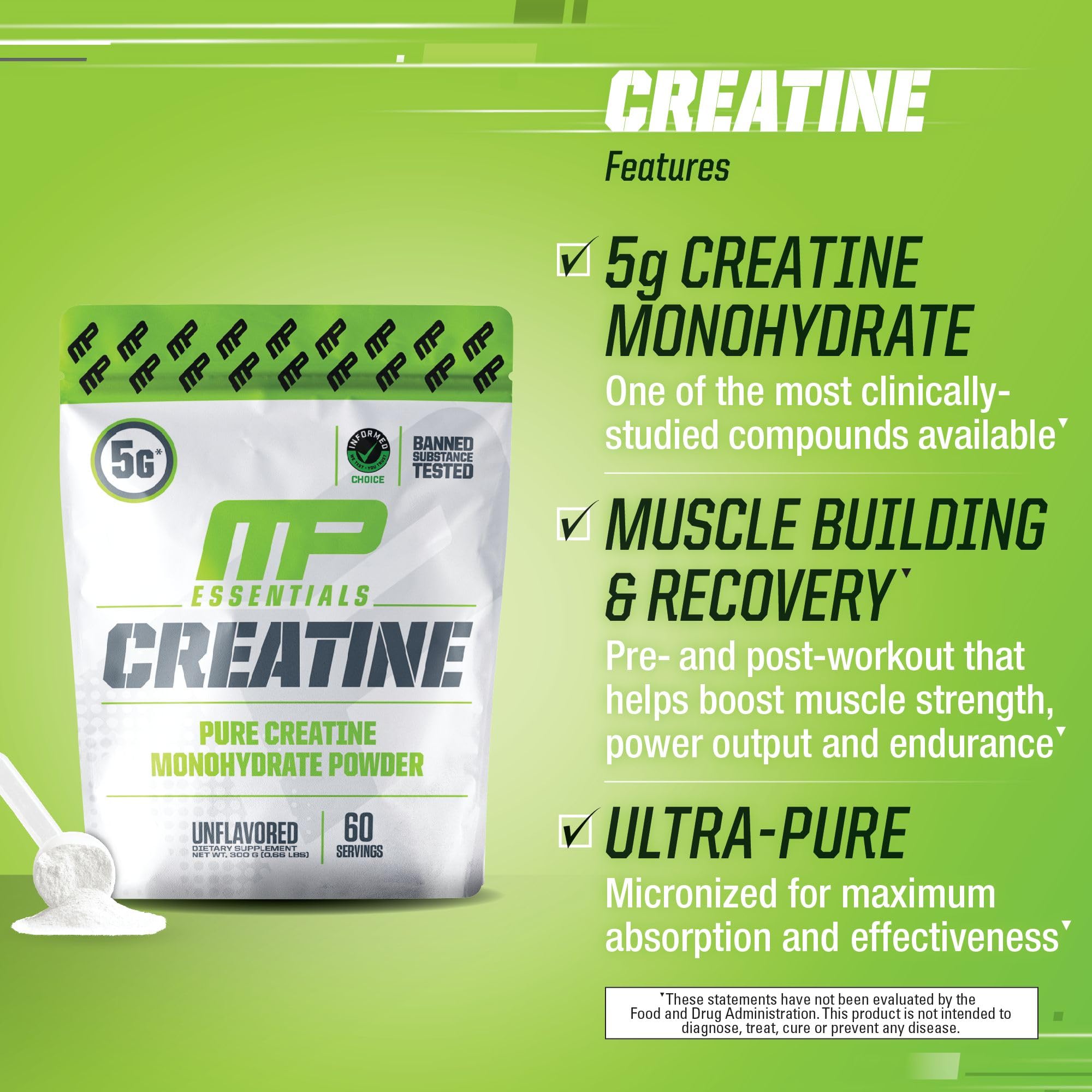 Mua MusclePharm Essentials Creatine Monohydrate Powder, Pre Workout ...
