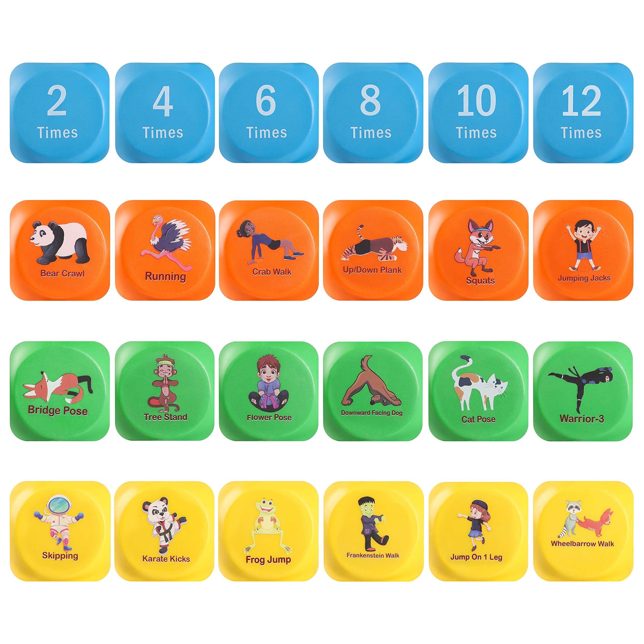 Mua Children's Yoga Dice Exercise Game - 6 Yoga Poses for Kids Plus 12 ...