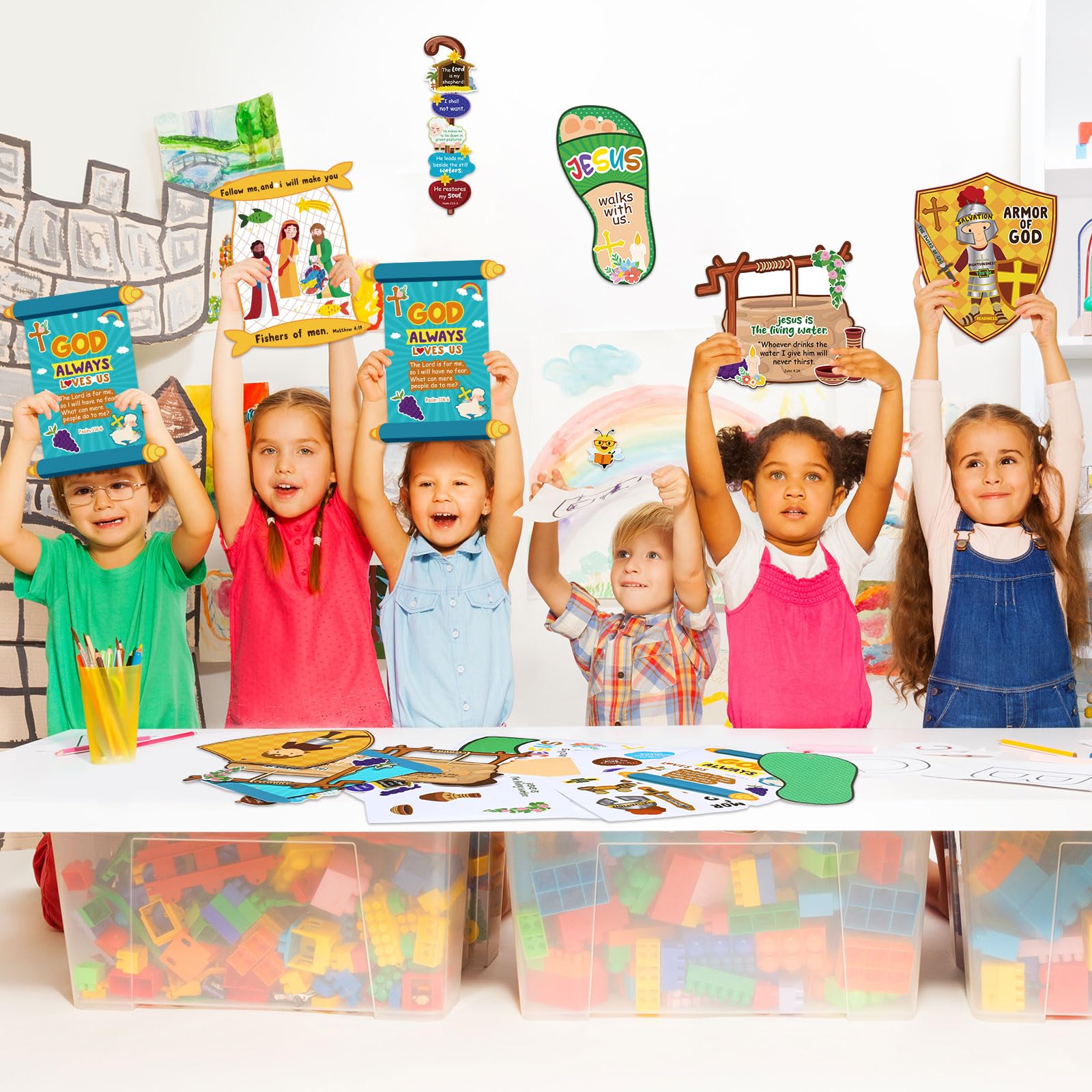 Mua Outus 72 Set Religious Sunday School Crafts Armor of God DIY Craft ...