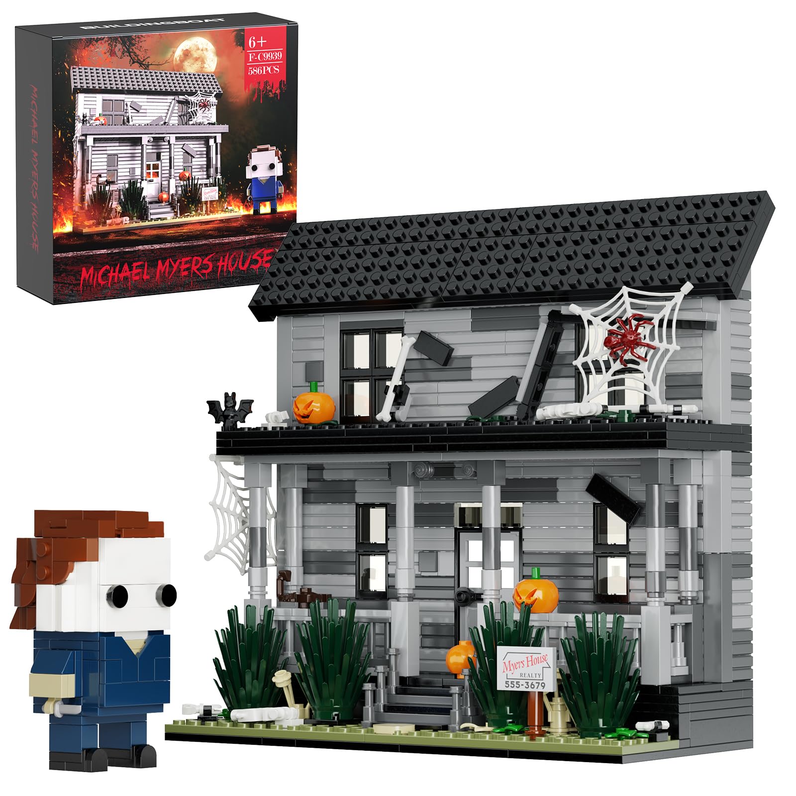 Horror Movie Halloween- Michael Myers Figure & House Building Blocks ...