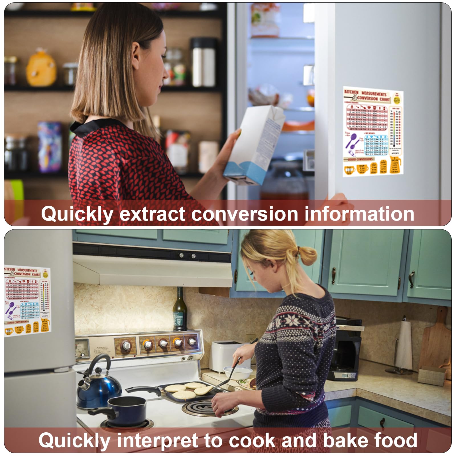 Mua Kitchen Conversion Chart Magnet, Metric Conversion Chart for ...