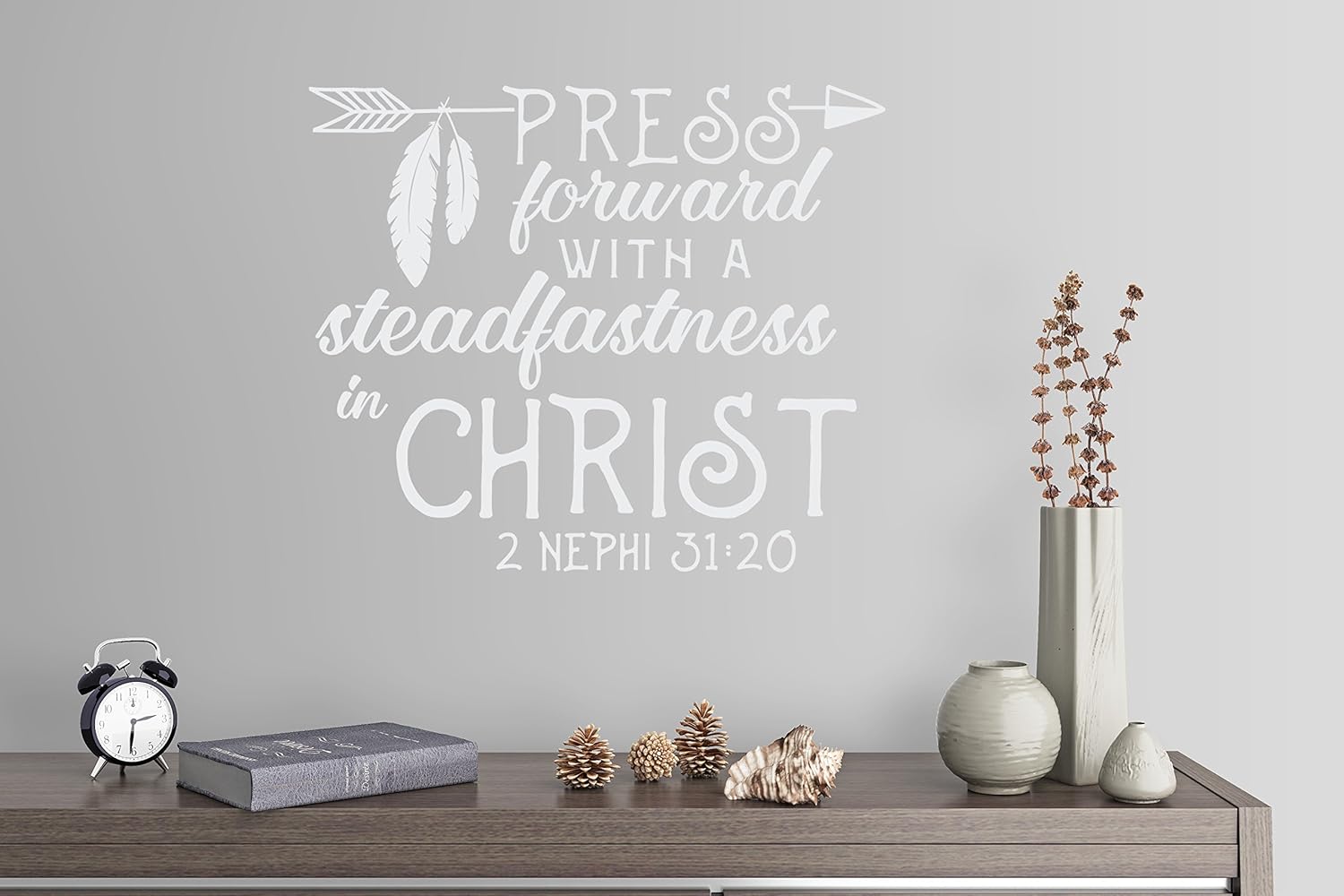 Amazon.com: 27"x24" Press Forward with Steadfastness in Christ 2 Nephi ...