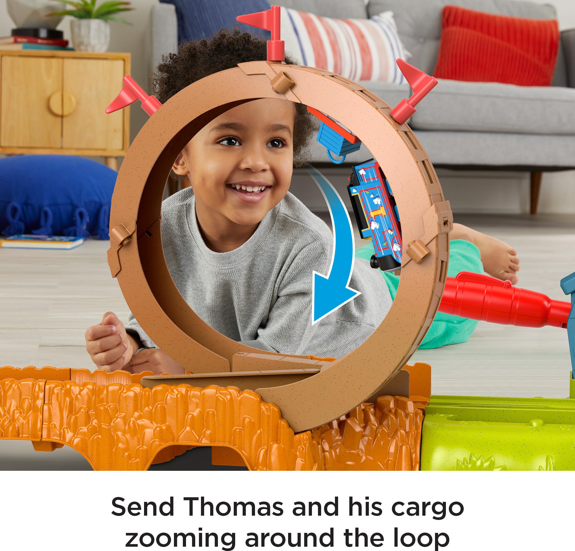 Mua Toy Train Set Loop & Launch Maintenance Yard with Thomas Motorized ...