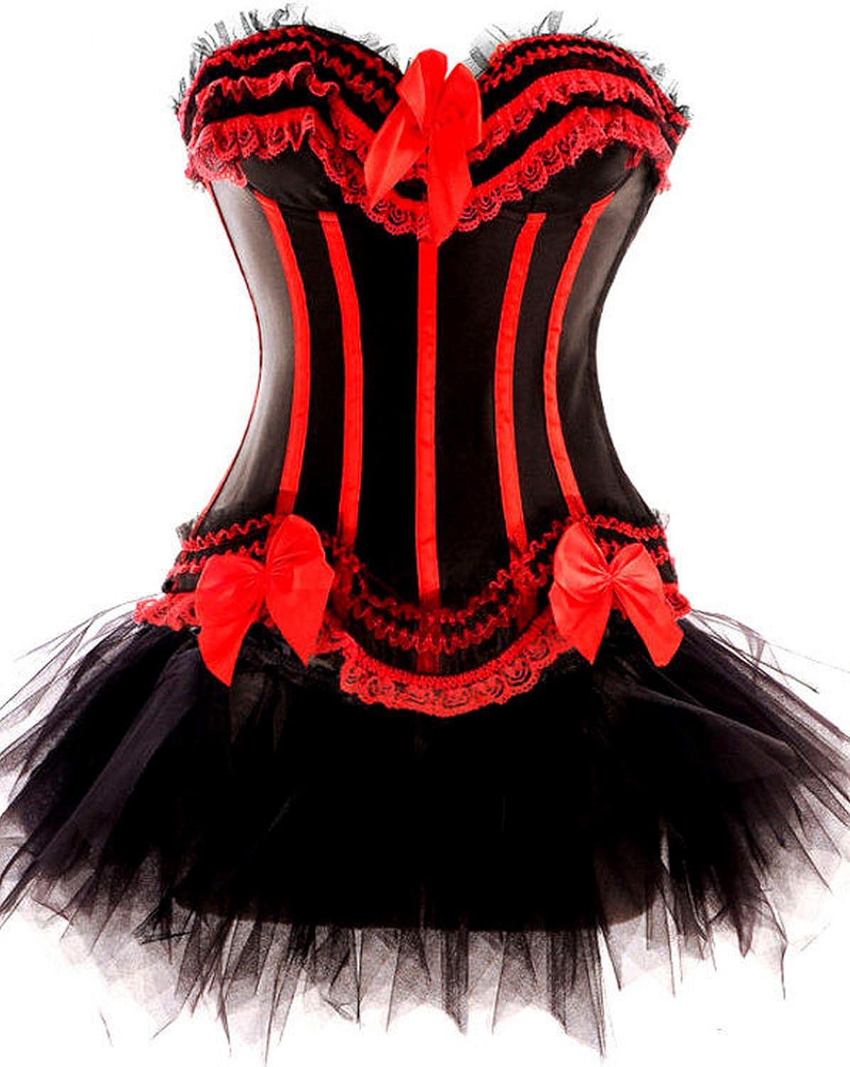 Forever Young UK Ladies Burlesque Moulin Rouge Corset + Tutu Sexy 2 ...