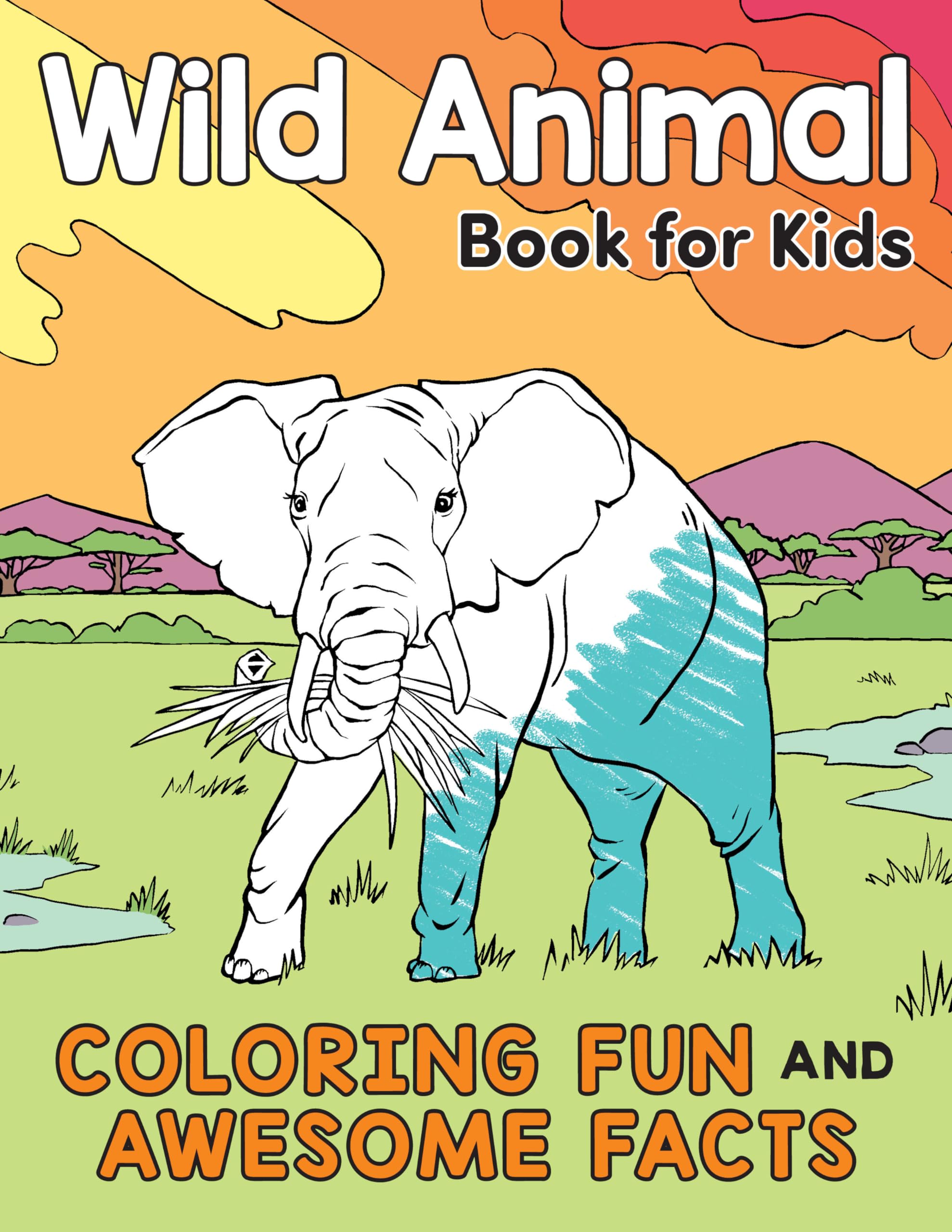 Mua Wild Animal Book for Kids: Coloring Fun and Awesome Facts (A Did ...