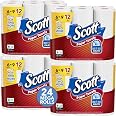 Amazon.com: Scott Paper Towels Choose-A-Sheet, 4 Packs of 6 Mega Plus ...