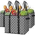 Amazon.com: WISELIFE Reusable Grocery Bags [3 Pack],Large Grocery Tote Bag Water Resistant ...