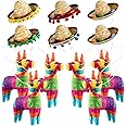 Amazon.com: 6 Pieces Mini Rainbow Donkey Piñata 4 x 7 Inch and 6 Pieces ...