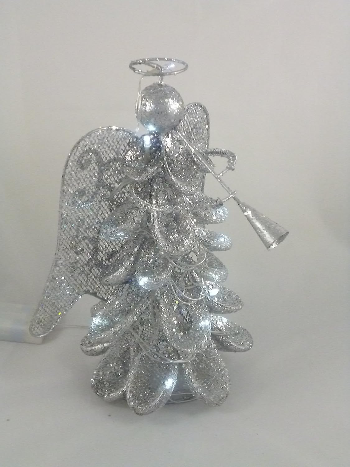 Christmas Concepts® 20cm (8″) White LED Metal Mesh Christmas Tree Top ...