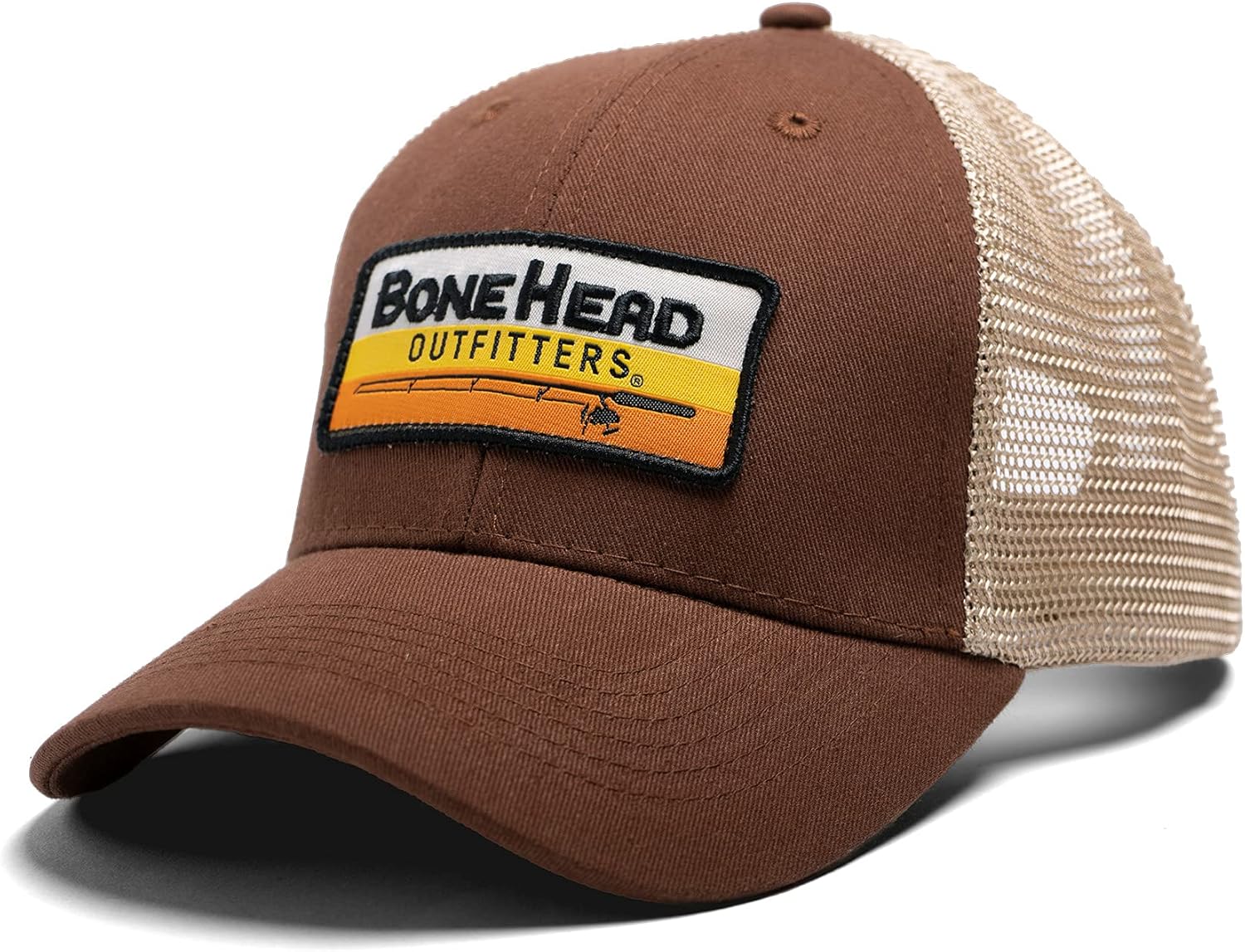 Bone Head Outfitters Sunrise Hat - Brown Twill & Natural Mesh ...