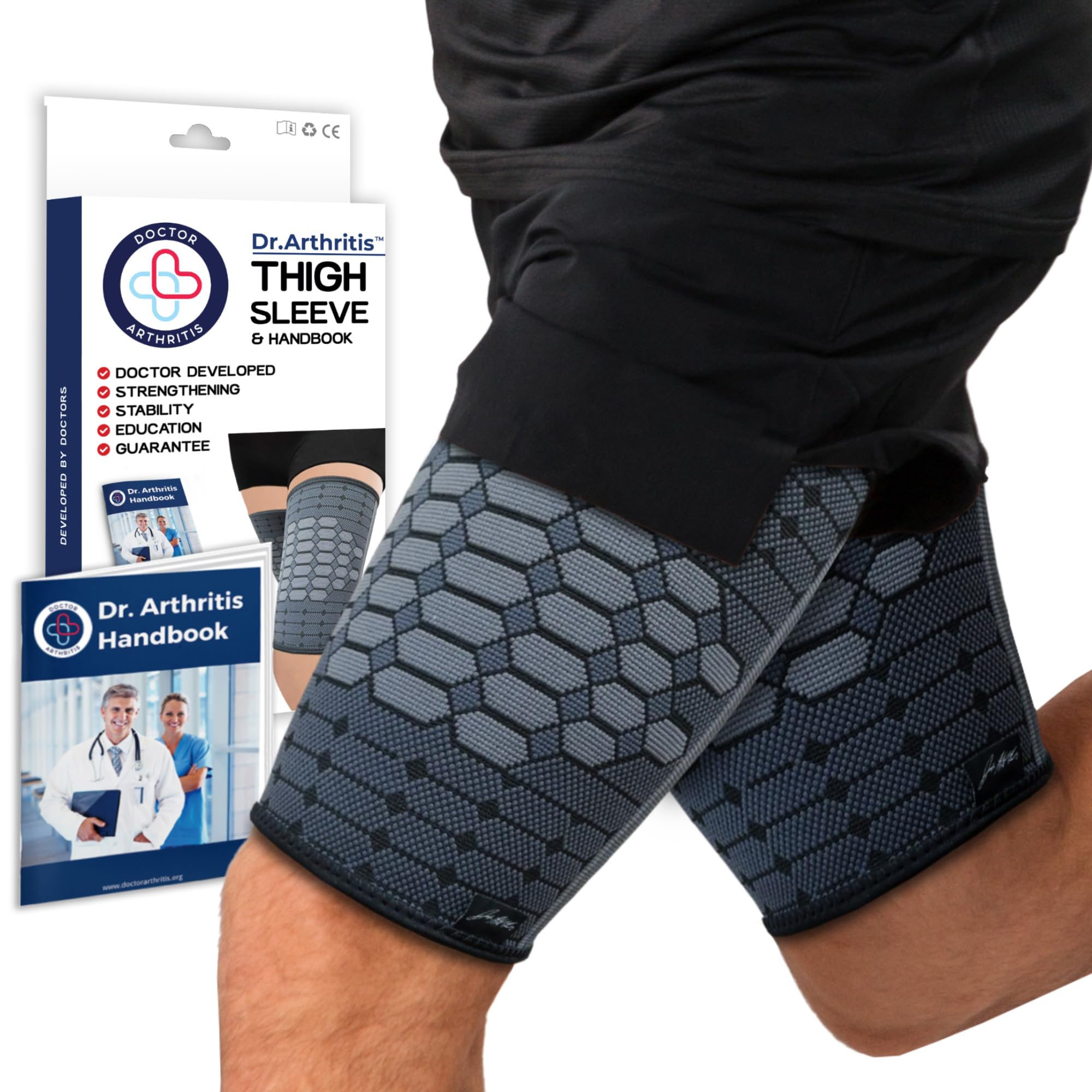 Dr. Arthritis Doctor Developed Thigh Compression Sleeve, Breathable Leg ...