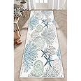 Amazon.com: Beach Coastal Hallway Runner Rug 2x6 Starfish Ocean Theme ...