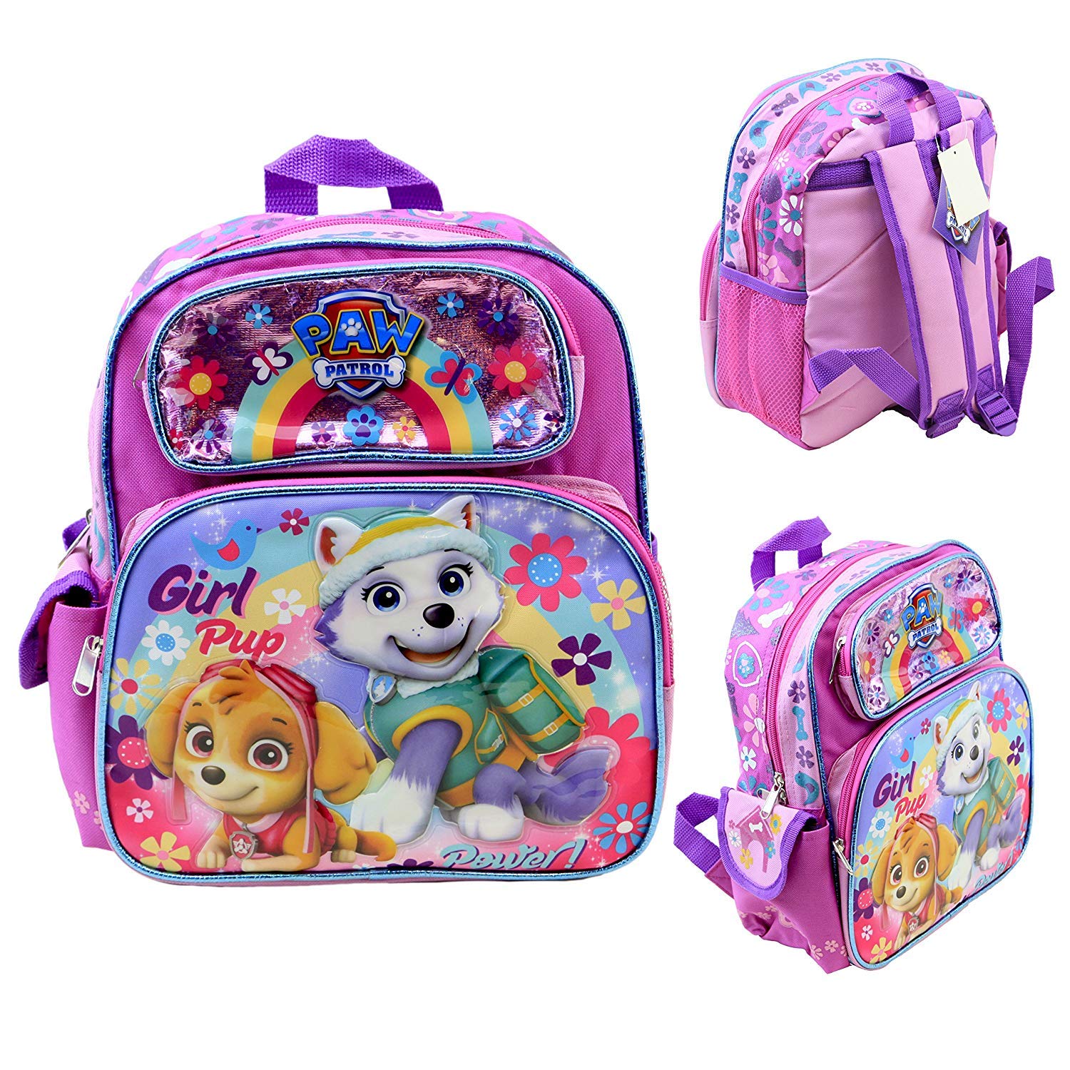 Nickelodeon Paw Patrol Girls 12" Toddler School Backpack Canvas Book ...