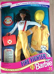 Amazon.com: The Career Collection African American Fire Fighter Barbie ...