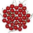 Amazon.com: WangLaap 50Pcs Artificial Red Cherries 30mm/1.18inch ...