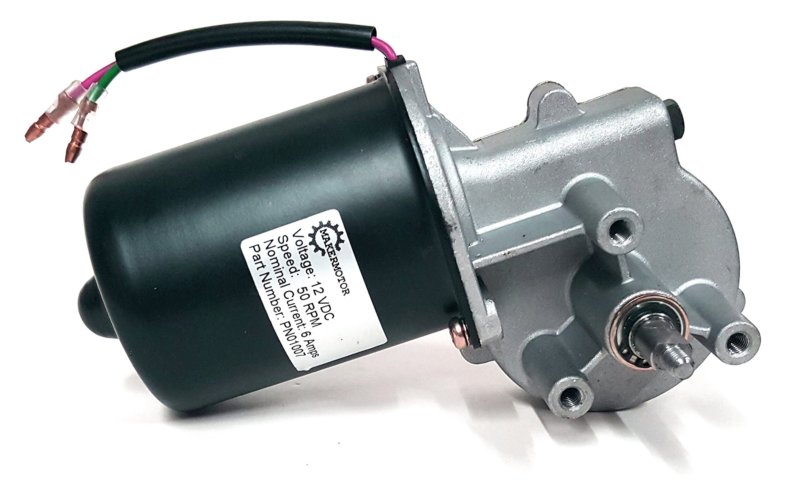 Makermotor 10mm 2 flat Shaft 12V DC Reversible Electric Gear Motor 50 Makermotor 10mm 2 flat Shaft 12V DC Reversible Electric Gear Motor 50