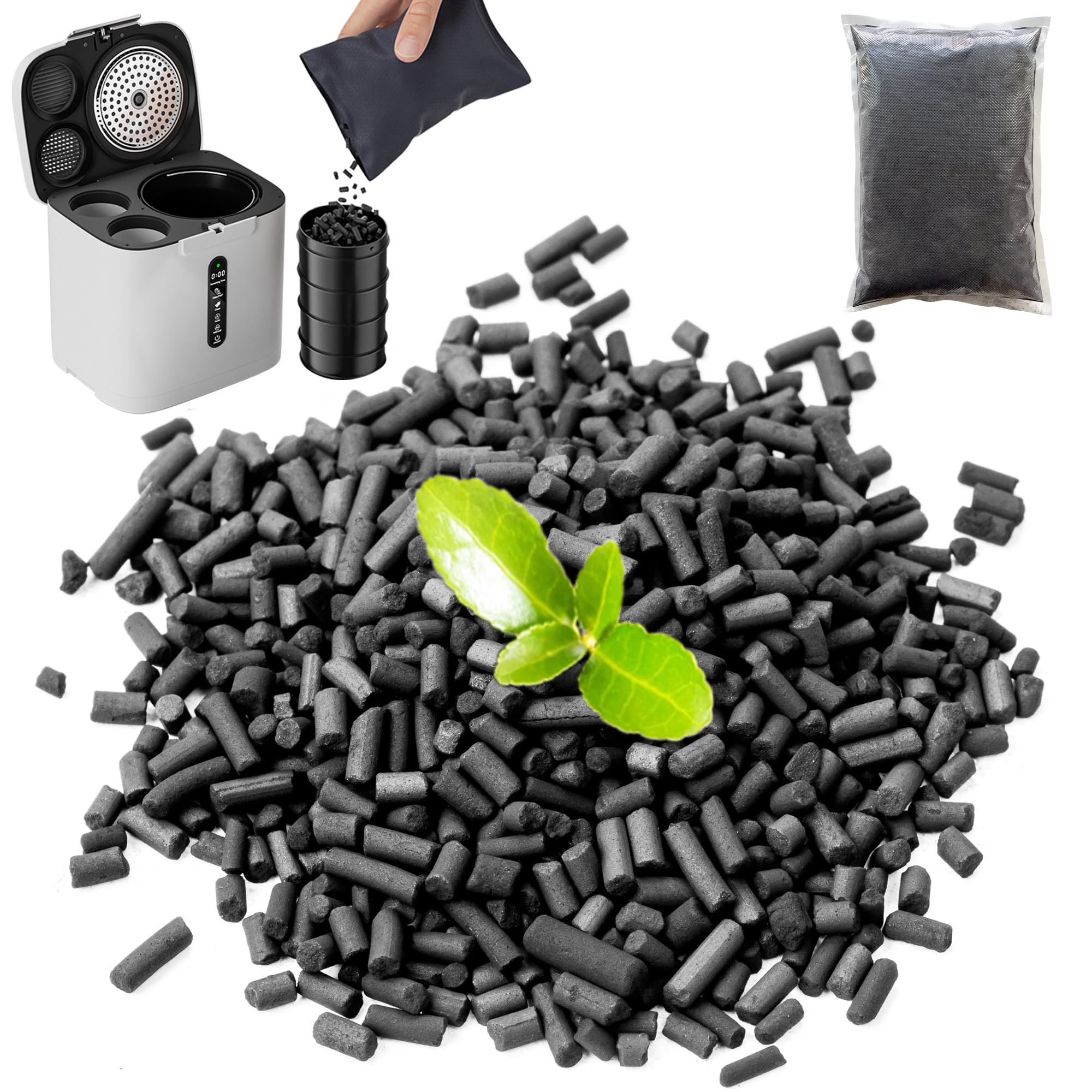 500g Activated Carbon Electric Composter for Kitchen, Charcoal Filter ...