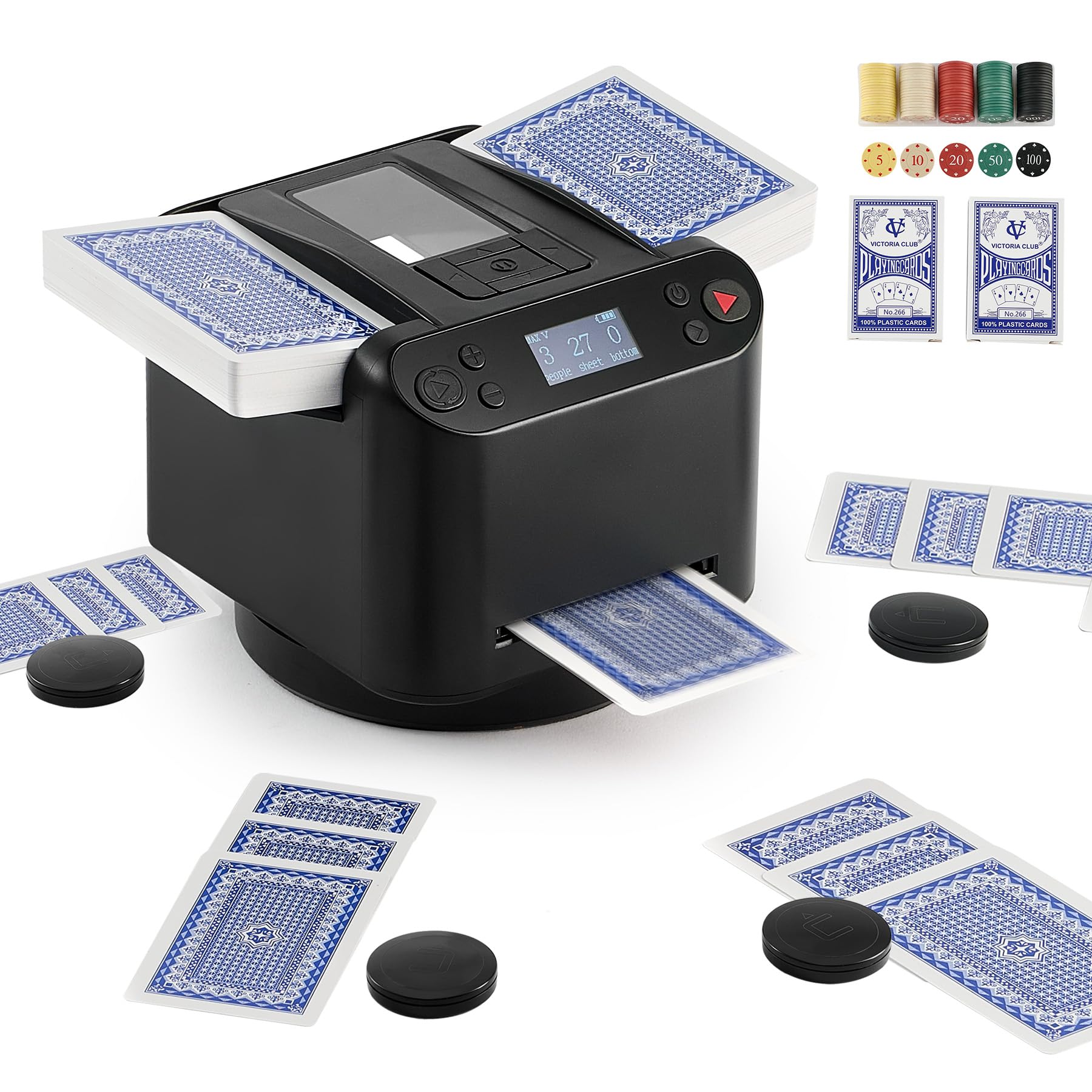 CO-Z 2-in-1 Automatic Card Shuffler and Dealer, 2 Deck Electric ...