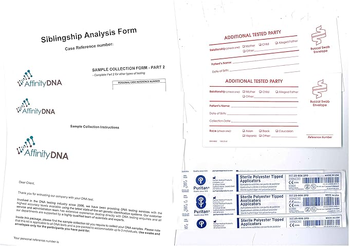 Sibling DNA Test Kit - NO Extra FEES - 18 Loci Test for 2 Brothers ...