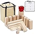 Amazon.com: ropoda Kubb Game Premium Set - Game Set for Yard/Outdoor/Lawn/Beach - Pinewood ...